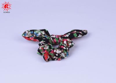 Cina Il coniglio variopinto del tessuto dei modelli mangia i capelli elastici Scrunchies per le ragazze in vendita