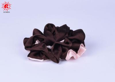 Cina Estensione morbida Scrunchies, banda elastica dei capelli di due di colori signore del tessuto dei capelli in vendita
