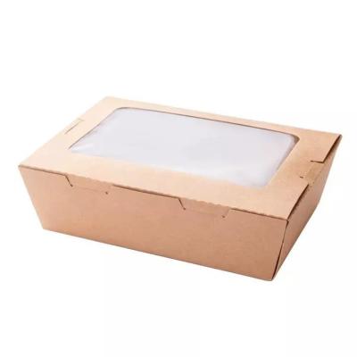 Cina La scatola di carta su ordinazione del quadrato ha stampato l'insalata eliminabile del commestibile che imballa con la finestra in vendita