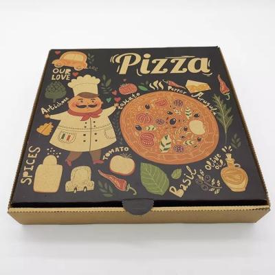 Cina Scatola di carta su ordinazione Logo Printed su ordinazione del quadrato del cartone del pacchetto della pizza in vendita