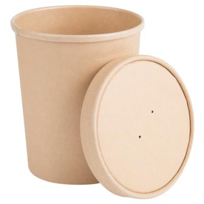 Cina la tazza di carta a parete semplice riciclabile eliminabile di 300g Brown Kraft soppressione il fan l'abitudine della borsa che ha personalizzato Logo Paper Cups in vendita