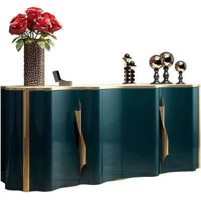Chine Buffet en bois solide plaqué de buffet de Cabinets d'hôtel de luxe d'acier inoxydable à vendre