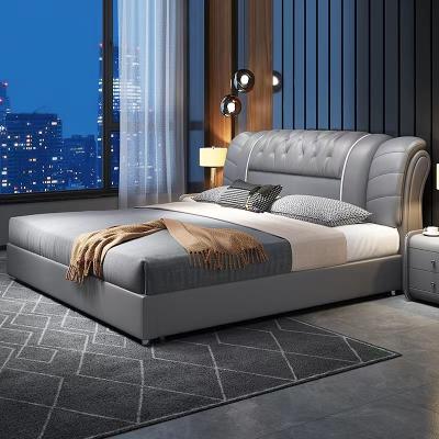 Chine Lit moderne de cuir de stockage de lit en cuir de luxe mou d'hôtel à vendre