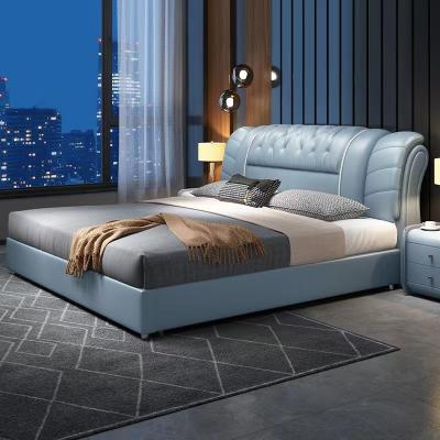 Chine Lit moderne de cuir de stockage de lit en cuir de luxe mou d'hôtel à vendre