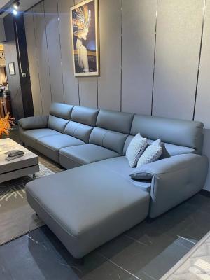 Chine Éponge Sofa Bed Blue Leather fait sur commande de courbure 3.25m pour la maison d'hôtel à vendre