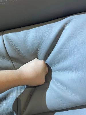 Chine Éponge Sofa Bed Blue Leather fait sur commande de courbure 3.25m pour la maison d'hôtel à vendre