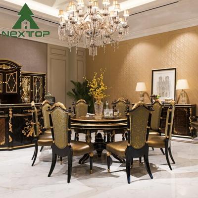 Κίνα Δείπνο πολυτελείας Κλασικό αρχαίο ξύλινο στρογγυλό τραπέζι με γύρισμα προς πώληση
