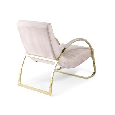 중국 5성급 호텔 분홍색 붓지 벨벳 현대식 싱글 시트 fauteuil 커스터마이징 판매용