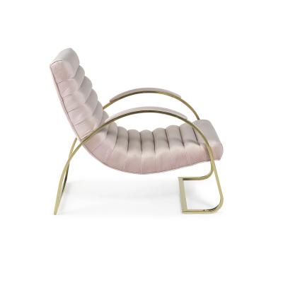 중국 5성급 호텔 분홍색 붓지 벨벳 현대식 싱글 시트 fauteuil 커스터마이징 판매용
