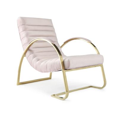 중국 5성급 호텔 분홍색 붓지 벨벳 현대식 싱글 시트 fauteuil 커스터마이징 판매용
