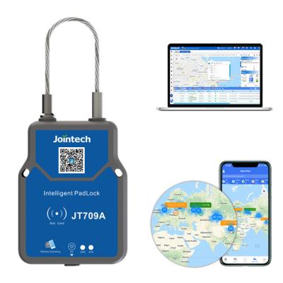 중국 Jointech JT709 Remote Control System Bluetooth GPS Smart Lock With 3000mAh Battery For Cargo Transportation 판매용