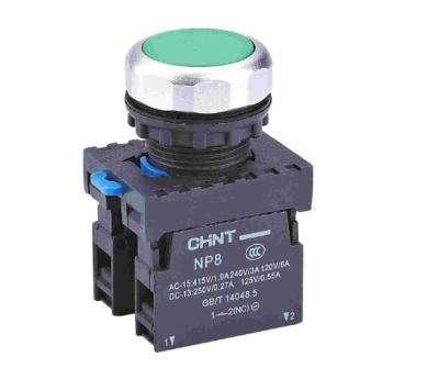 NP8-BND Lighted Flat Button IP54 Industrial Control Circuit Pushbutton Switch