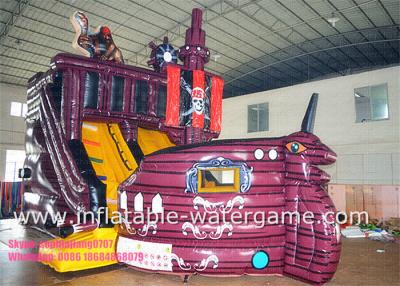 Cina Scivoli gonfiabili commerciali svegli del PVC di 0.55mm, scorrevole gonfiabile della nave di pirata in vendita