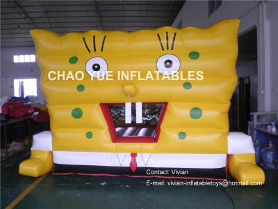 中国 SpongeBobの遊園地のための商業膨脹可能な弾力がある城ポリ塩化ビニールの防水シート 販売のため