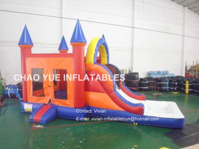 中国 プール、子供のための水プールの膨脹可能な弾力がある城、26'が付いている膨脹可能な弾力があるスライドL X 13' W X 13' H 販売のため
