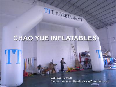 China Productos inflables impermeables de la publicidad del blanco, metro inflable del arco 10x5 de la entrada de la tela de Oxford en venta