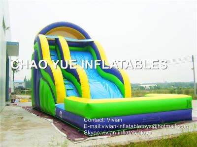 中国 プールが付いている膨脹可能な水スライド、販売のための水公園のスライド、カスタマイズされた膨脹可能な水スライダー 販売のため