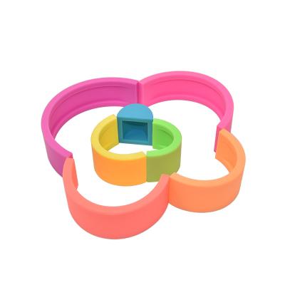 China Silikon-Regenbogen-Stapler-pädagogischer Spaß kundengebundenes Logo PVCs BPA freier zu verkaufen