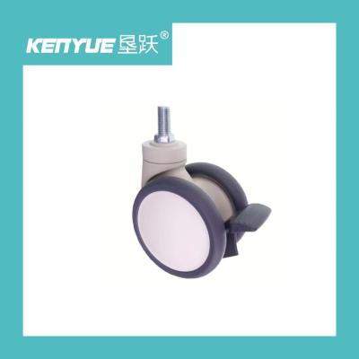 Chine Roulettes médicales filetées de chariot de l'universel 65MM de 3 pouces de pivot de tige doubles à vendre