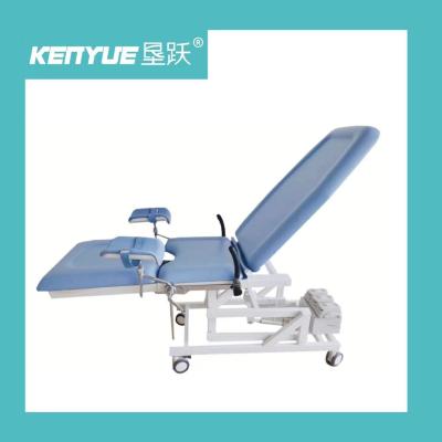 Κίνα Bule Color Electric 3 Fcuntion Delivery κρεβάτι 90cm μεταλλικό πολυλειτουργικό γυναικολογικό τραπέζι προς πώληση