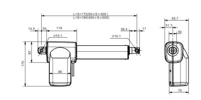 Κίνα 24VDC γραμμικό κτύπημα ελεγκτών IPX6W ενεργοποιητών προαιρετικό για το ηλεκτρικό νοσοκομειακό κρεβάτι προς πώληση