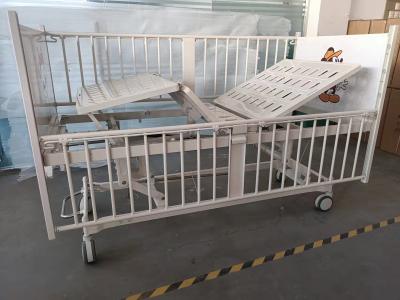 Κίνα Ασταθές χειρωνακτικό νοσοκομειακού κρεβατιού τρία χάλυβα λευκό πλαισίων ψεκασμού πλαστικό προς πώληση