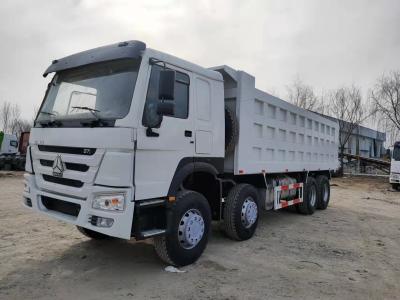 중국 유로 3 SINO TRUCK 12 휠 LHD 50tons 중고 8x4 사용 된 HOWO 킵 덤프 트럭 판매용