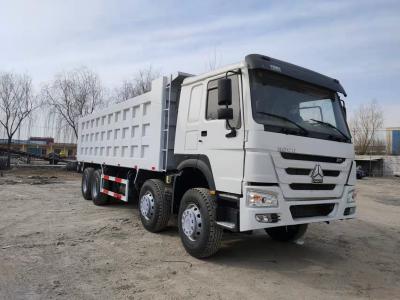 중국 유로 3 SINO TRUCK 12 휠 LHD 50tons 중고 8x4 사용 된 HOWO 킵 덤프 트럭 판매용