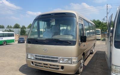 중국 G.V.W 5900 kg 사용 된 디젤 30 좌석 토요타 코스터 버스 좋은 상태 EURO 3 배출 판매용