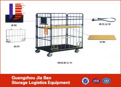 Cina Galvanizzato trattando il carrello d'acciaio su ordinazione di logistica di spinta con a quattro ruote in vendita