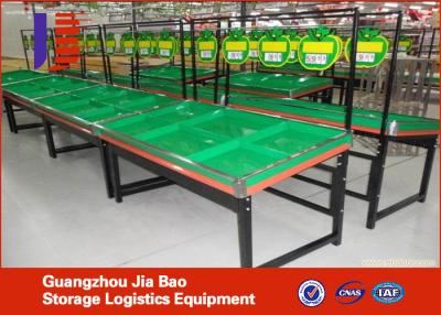 Cina Due scaffali di frutti della verdura del supermercato di strati con l'angolo adatto del pendio in vendita