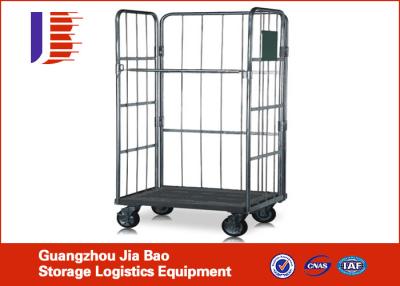 Cina Carrello a quattro ruote del magazzino di logistica, scaffali pieghevoli di immagazzinamento nel contenitore del rullo del carrello di logistica in vendita