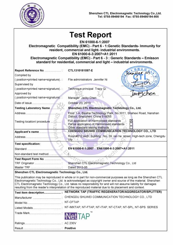 EMC Test Report - Chengdu Shuwei Communication Technology Co., Ltd.