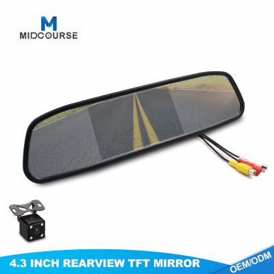 Cina Schermo a 4,3 pollici dell'affissione a cristalli liquidi dello specchietto retrovisore/specchio del monitor per l'automobile in vendita