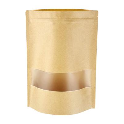 China Custom Eco Friendly Kraft Paper Bag Food Packaging Bag Ziplock Bag for sale