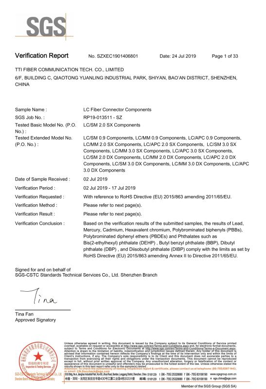 SGS - TTI Fiber Communication Tech. Co., Ltd.
