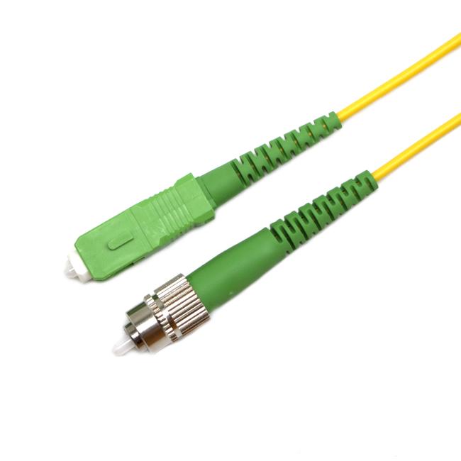 Fiber optic patch cord close-up view