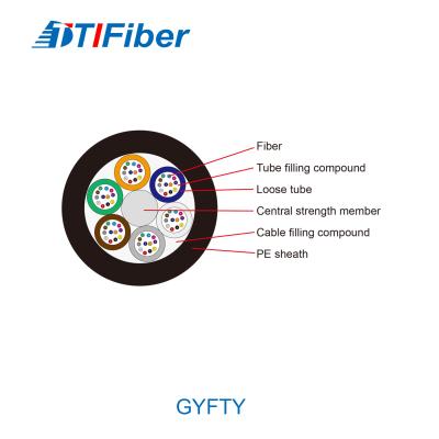 China Ftth aéreo Frp Gyfty 2 4 8 12 24 modos del cable de fribra óptica de los corazones G652d solos en venta