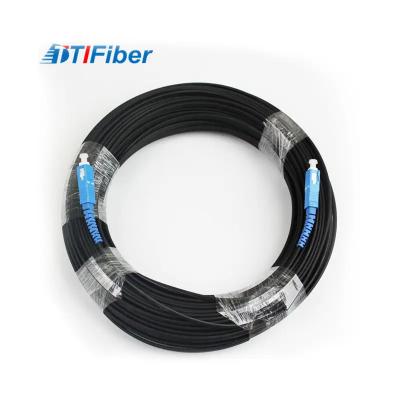 중국 LC SC 연결기 야외 광섬유 패치 코드와 100m FTTH 드롭 케이블 판매용