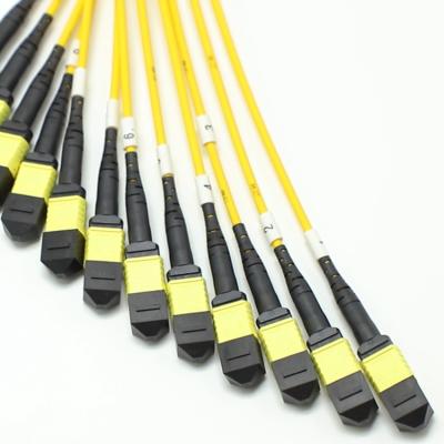 China Niedrigverlust MPO Fanout Kabel Großmenge Kern 1M 144F SMG657A1 MPO APC zu MPO APC Breakout Fiber Optic Patch Cord zu verkaufen
