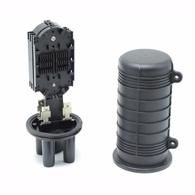 China Fiber Optic Box 2 Input 2 Output 12 Core 24 Core 36 Core Black Fiber Splice Closure for sale