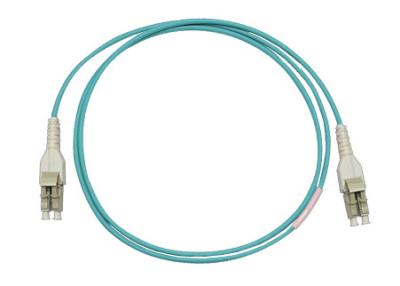 Chine OM3, corde de correction optique de fibre d'OM4 Uniboot LC avec le câble d'OM4 LSZH à vendre