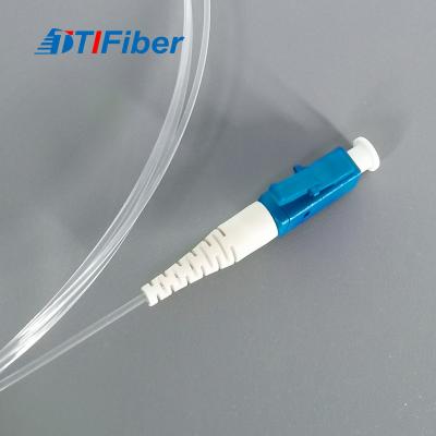 China Simplex transparente del cordón de remiendo de la fibra óptica de FTTH LC UPC invisible en venta