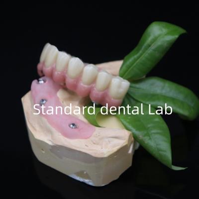 Screwed All On 6 Full Zirconia Bridge Dental High Accuracy Over Ti Base