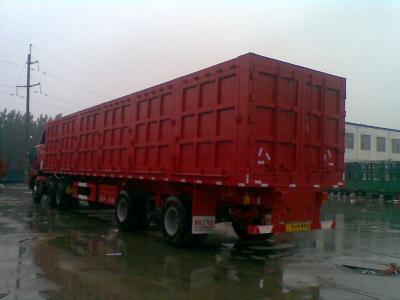 China Construção Tri Axle High Side Dump Trailer, Semi Caminhão de reboque para Transporter Carga à venda