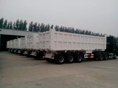 China 2/3 Eixos 60T Playload Semi Truck Dump reboque para transporte de carvão colorido à venda