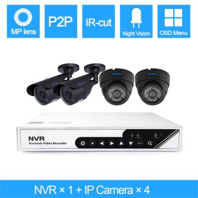 Cina Sistema senza fili della videocamera di sicurezza di Manica del nero 4 per all'aperto & dell'interno in vendita