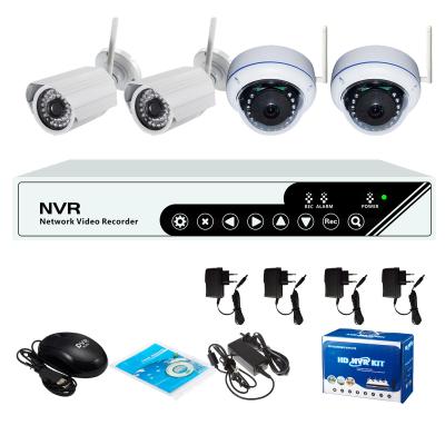 Cina vista senza fili della ripresa esterna del supporto sistema della macchina fotografica del corredo di 1.0MP 720P 4channel WIFI NVR in vendita