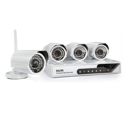 Cina corredo del sistema NVR della macchina fotografica del IP di 4CH 1.0MP Wifi per l'installazione facile ufficio/del negozio in vendita