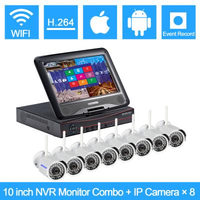 Cina 8 sicurezza combinata di WIFI del corredo del CCTV NVR di Manica con il monitor a 7 pollici in vendita